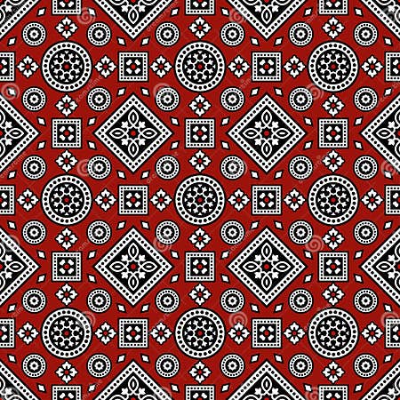 Sindhi Ajrak Pattern stock vector. Illustration of element - 38813003