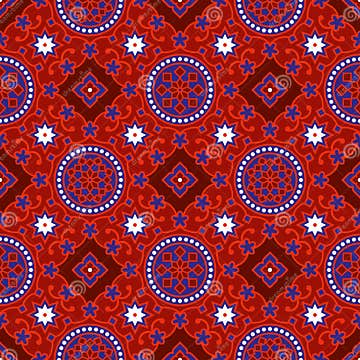Sindhi Ajrak Pattern Vector Stock Vector - Illustration of element ...