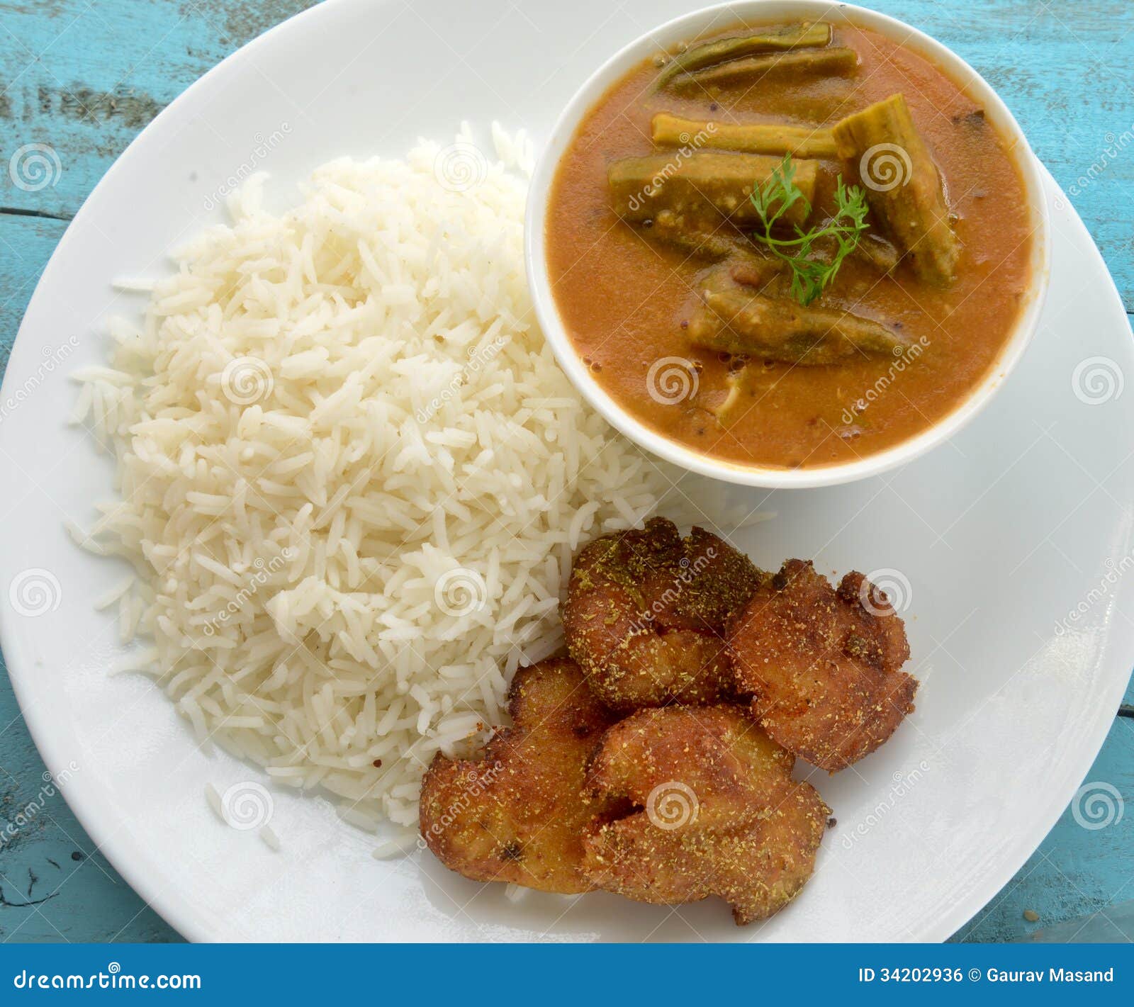 Sindhi Curry stock photo. Image of rice, macro, pakistani - 34202936