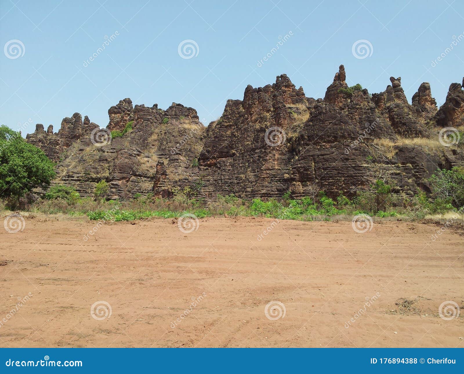 Sindou City Peaks Seen from the Road Stock Photo - Image of mountain ...