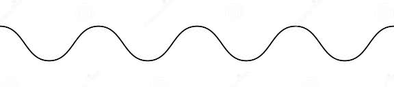 Sine Wave, Black and White Sinusoidal Line Sinusoid - Vector Seamless ...