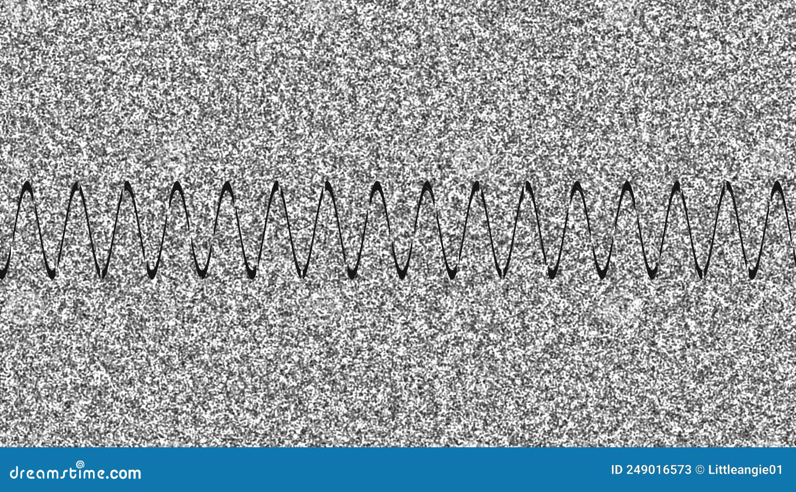 Sine Wave on on Interference Static Lines on Black Background Animation ...