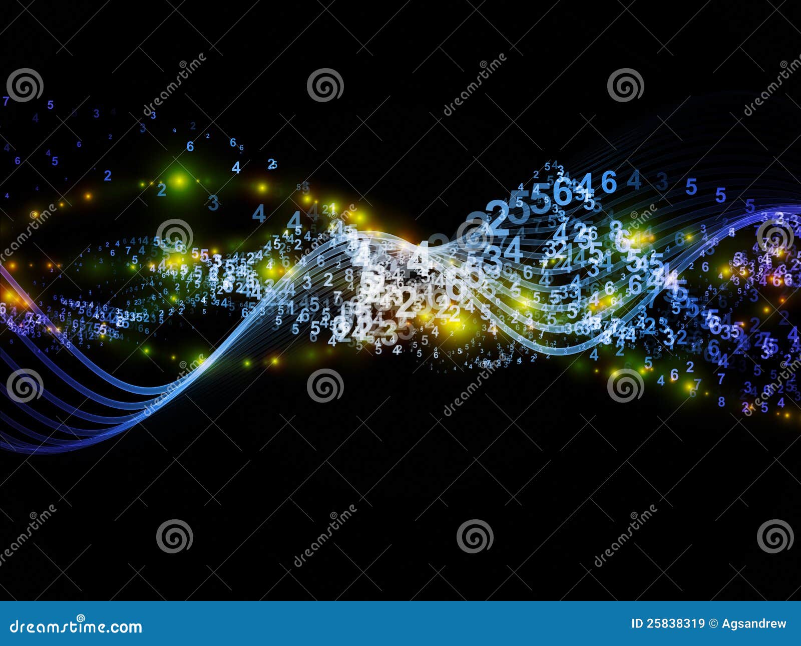 Sine Wave Numbers stock illustration. Illustration of wallpaper - 25838319