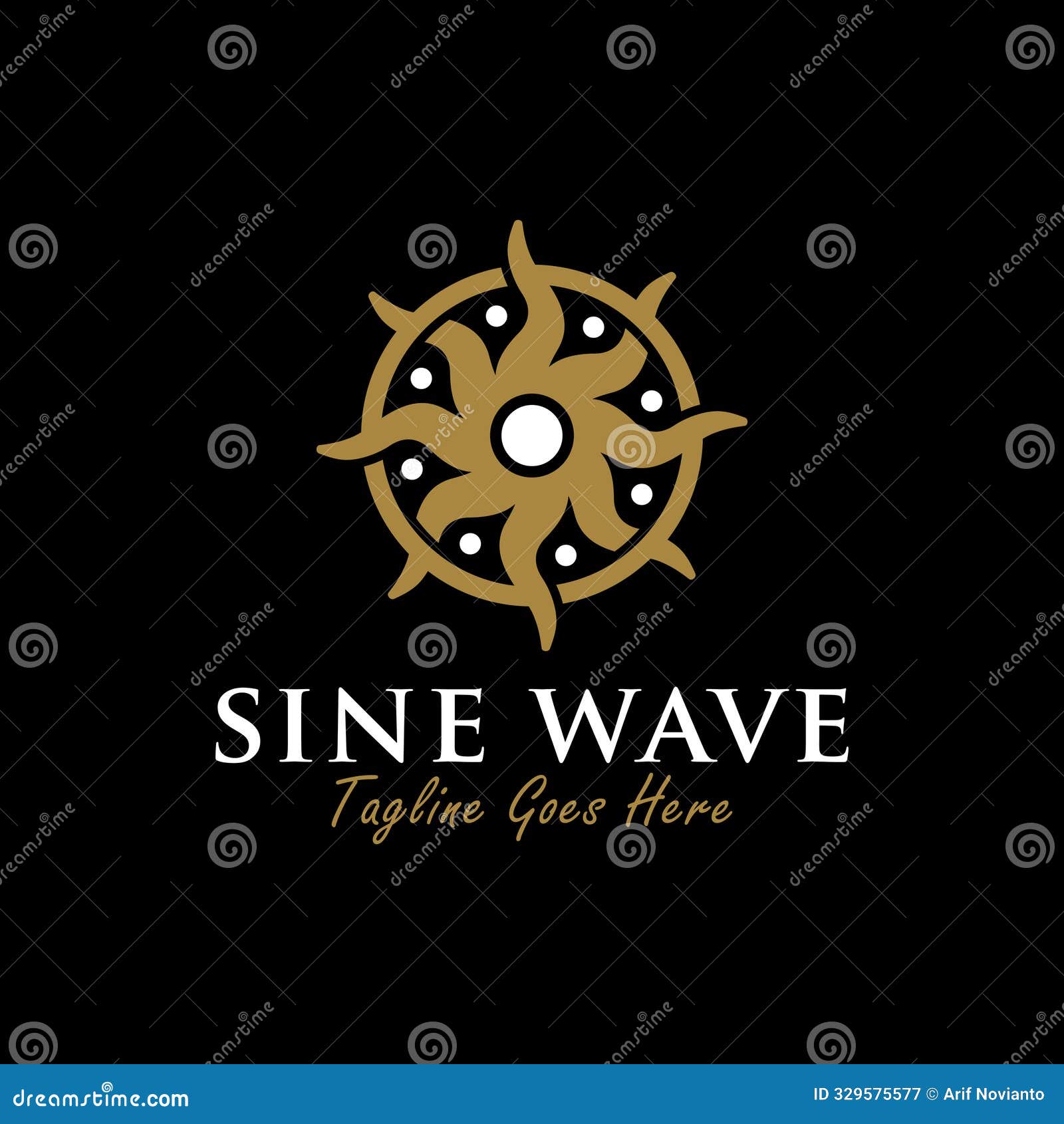 Sine wave star logo stock illustration. Illustration of oscillation ...