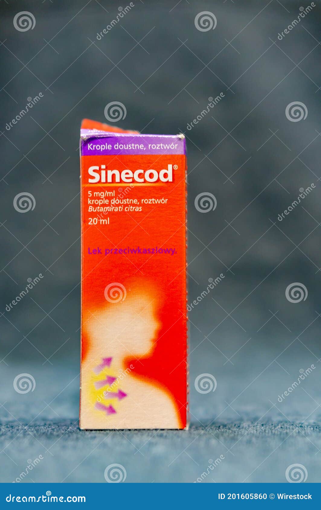 Sinecod Que Tose Gotas De Jarabe En Una Caja Imagen editorial - Imagen ...