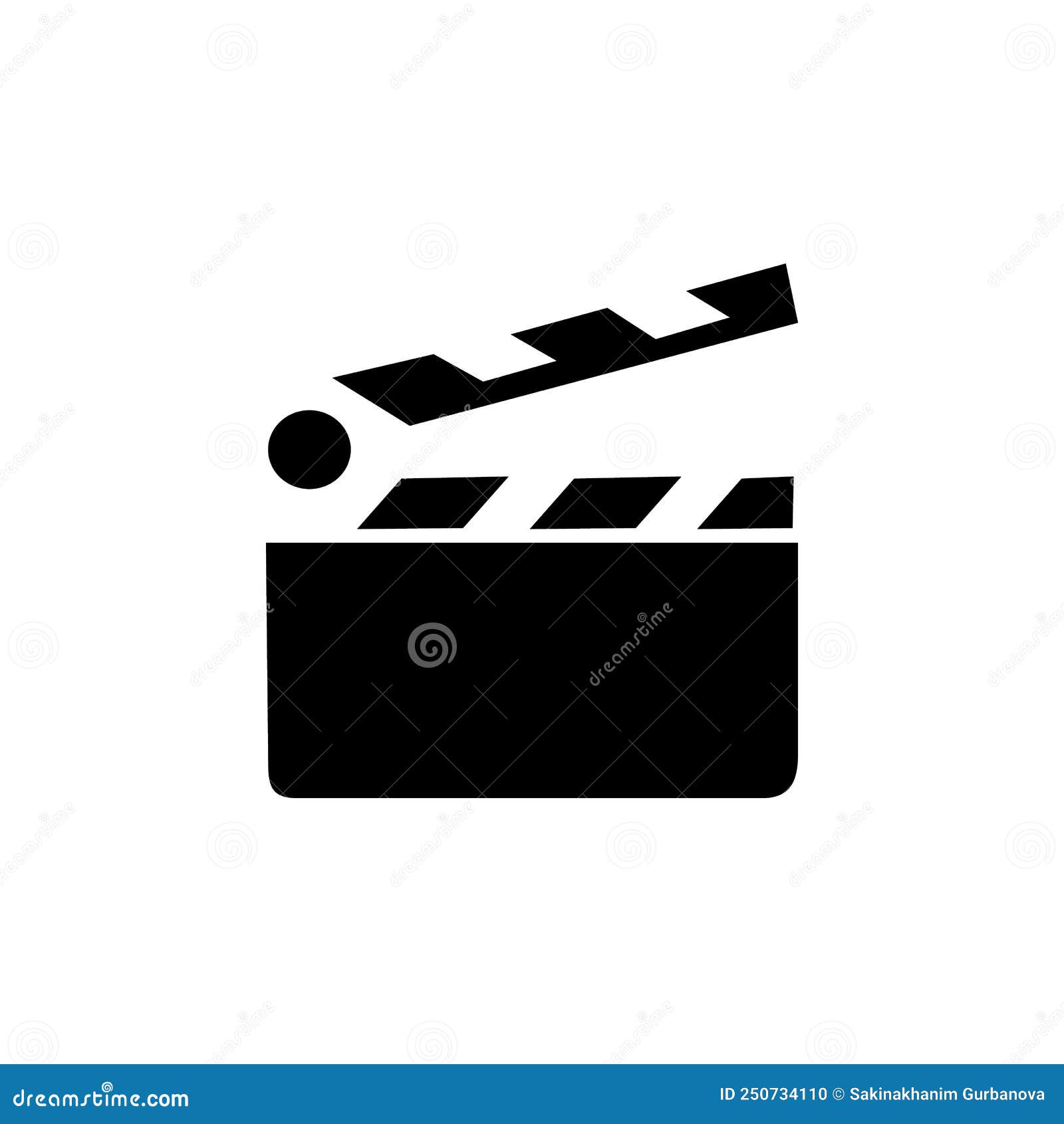 Sinema icon stock illustration. Illustration of action - 250734110