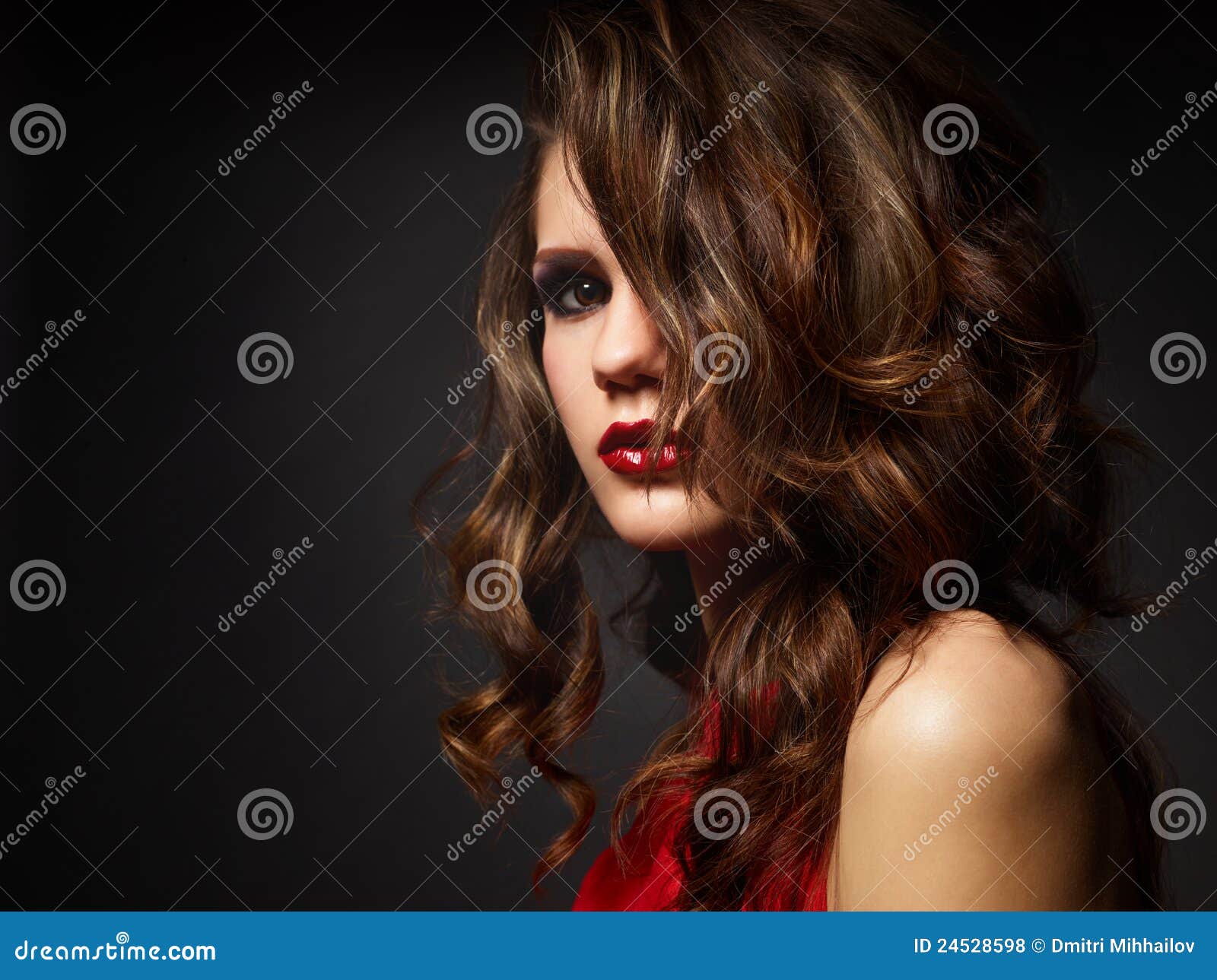 Sinful look stock photo. Image of brunette, model, elegance - 24528598