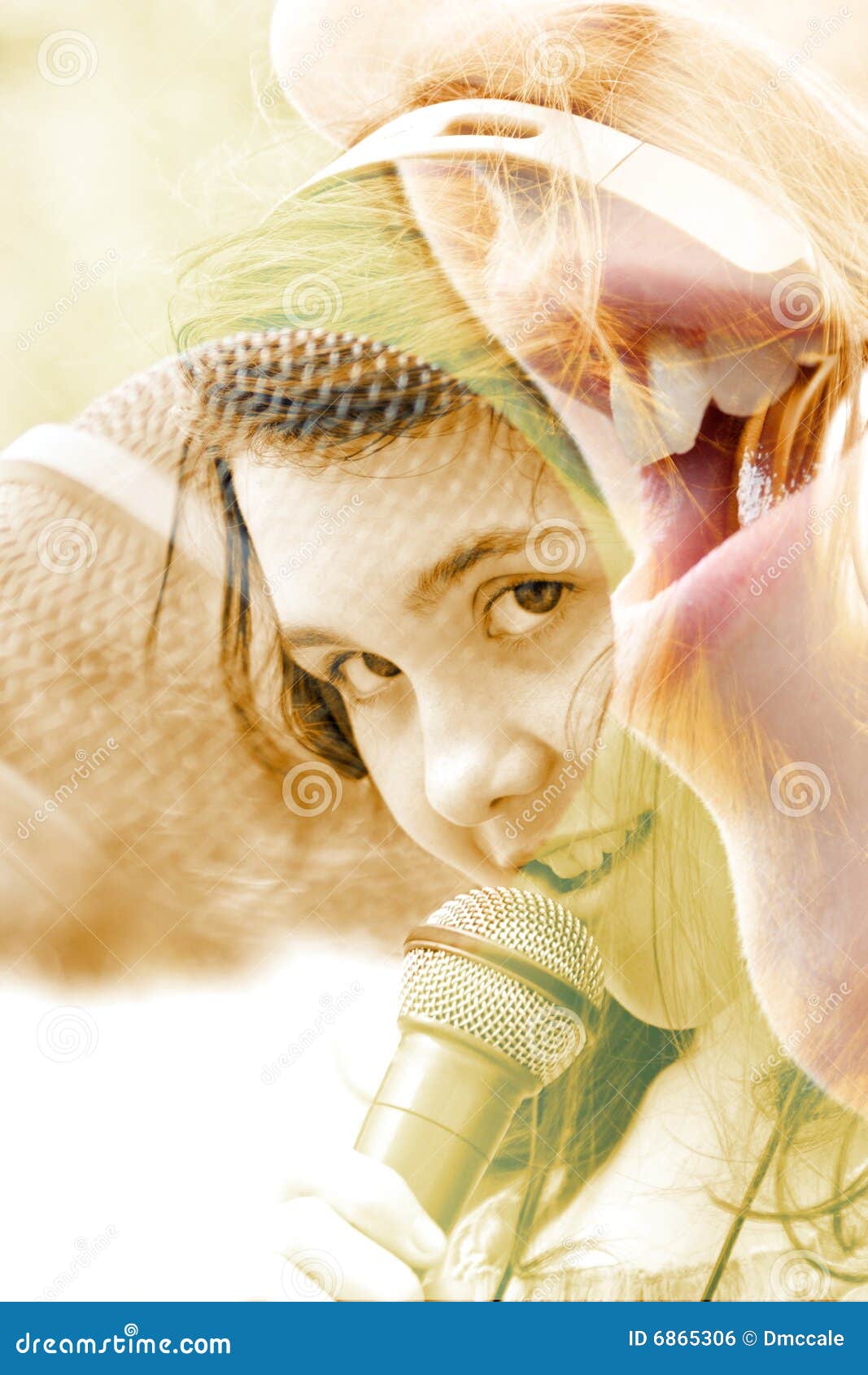 Sing stock photo. Image of mouth, party, broadcast, hair - 6865306