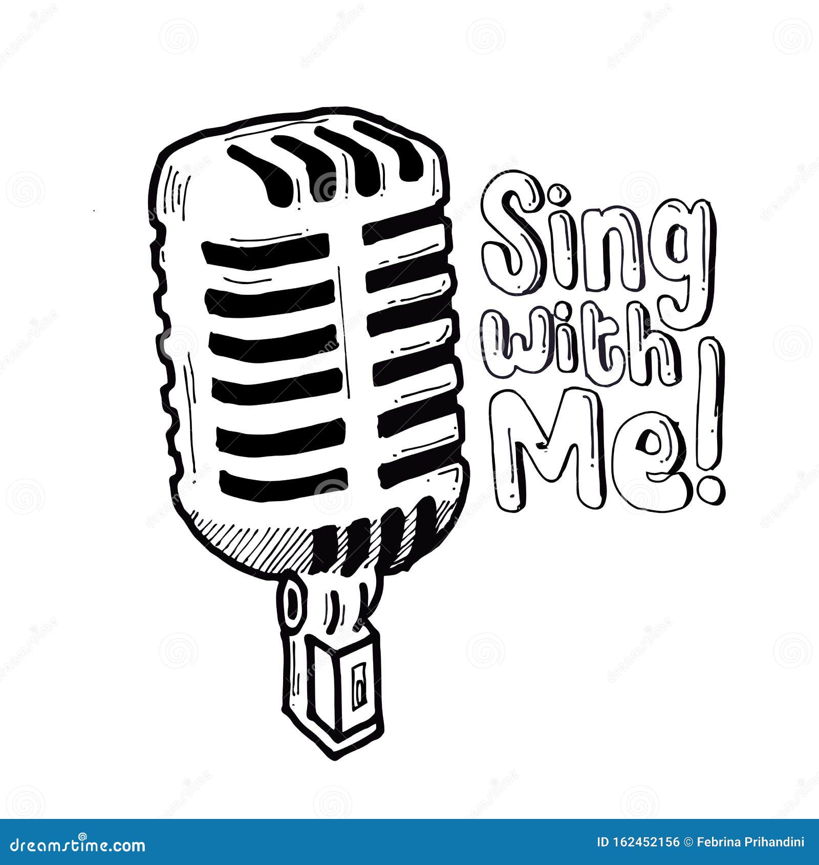 Sing with me stock vector. Illustration of business - 162452156
