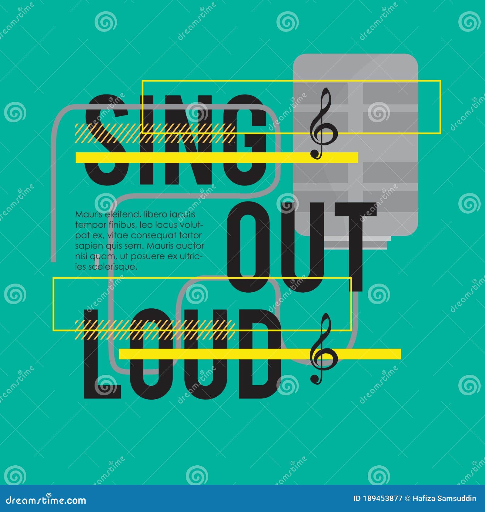 Sing Out Loud Quote. Vector Illustration Decorative Design Stock Vector ...