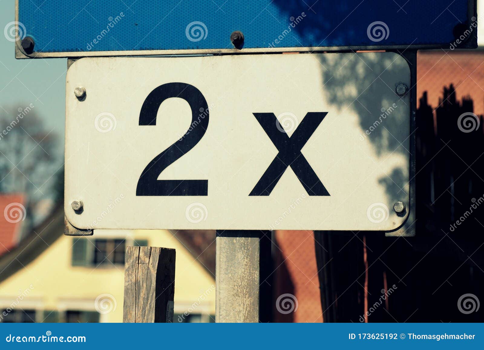 Sing with 2x Signaling Two Times / Double Stock Photo - Image of growth ...