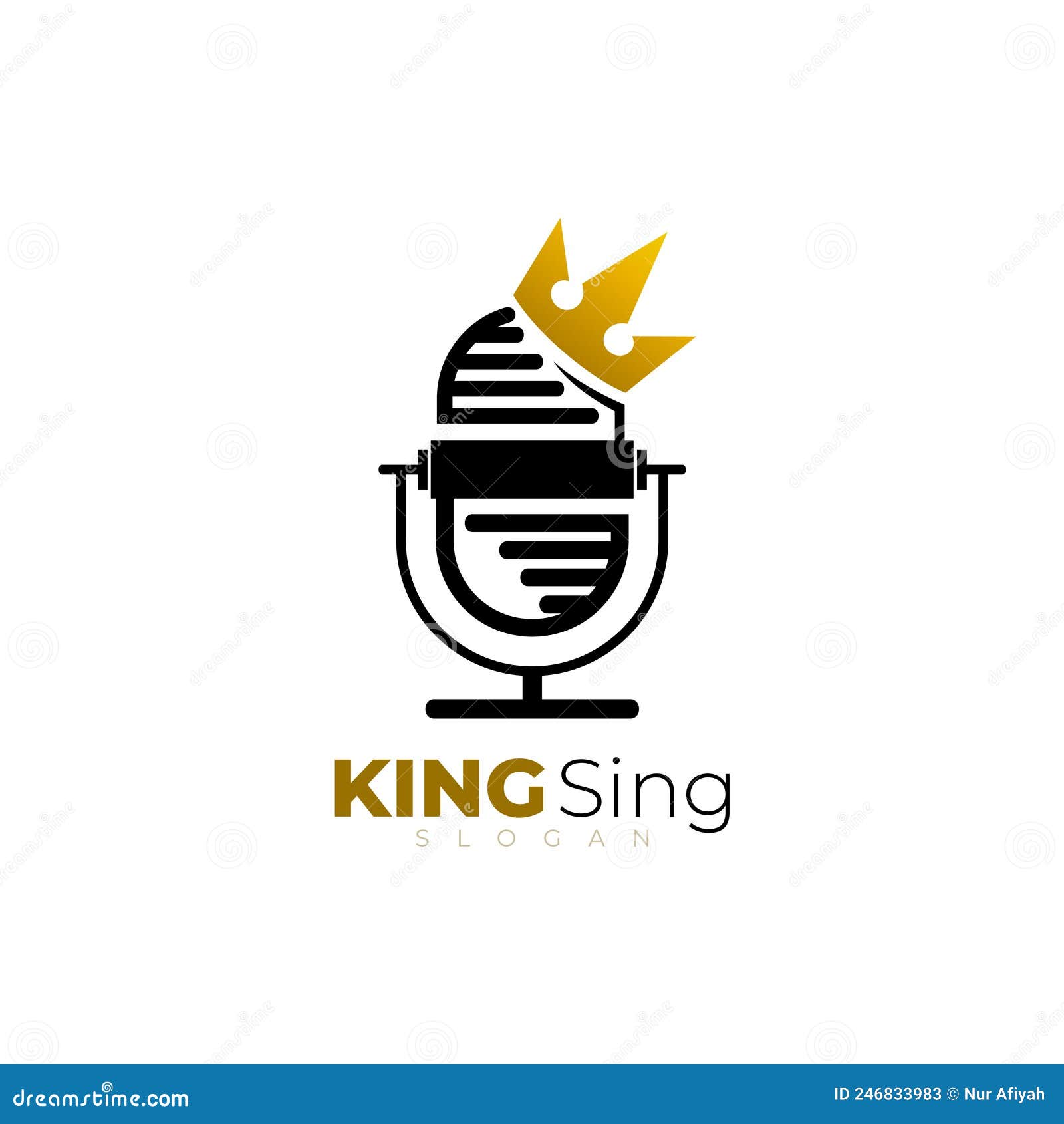 Sing a Song Logo Design Inspiration, Crown Stock Vector - Illustration ...