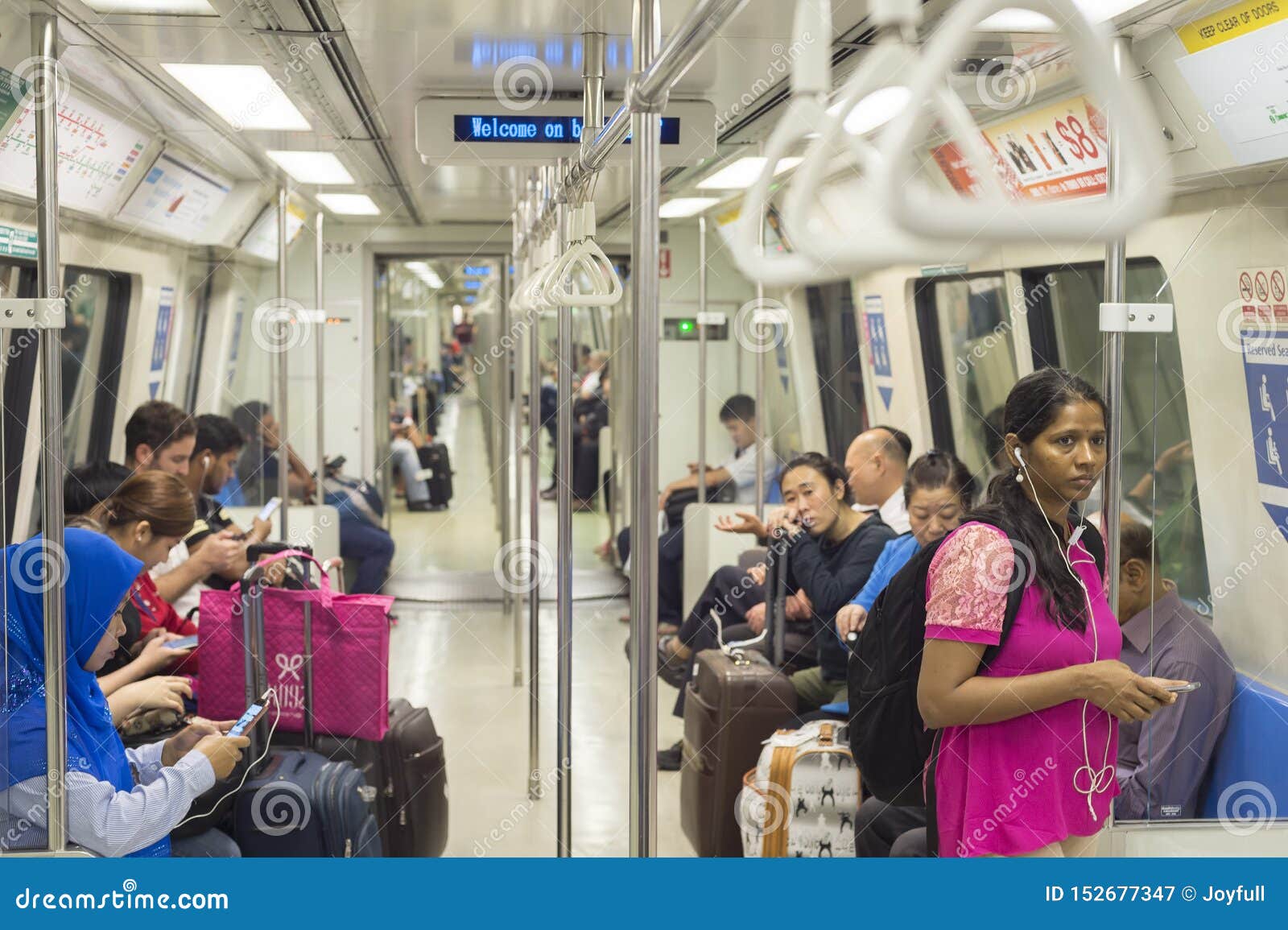 Singapor MRT People Metro Train Editorial Photography - Image of ...