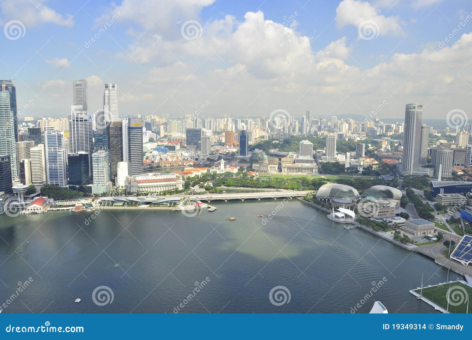 Singapore Aerial View Over the Bay Editorial Stock Image - Image of ...