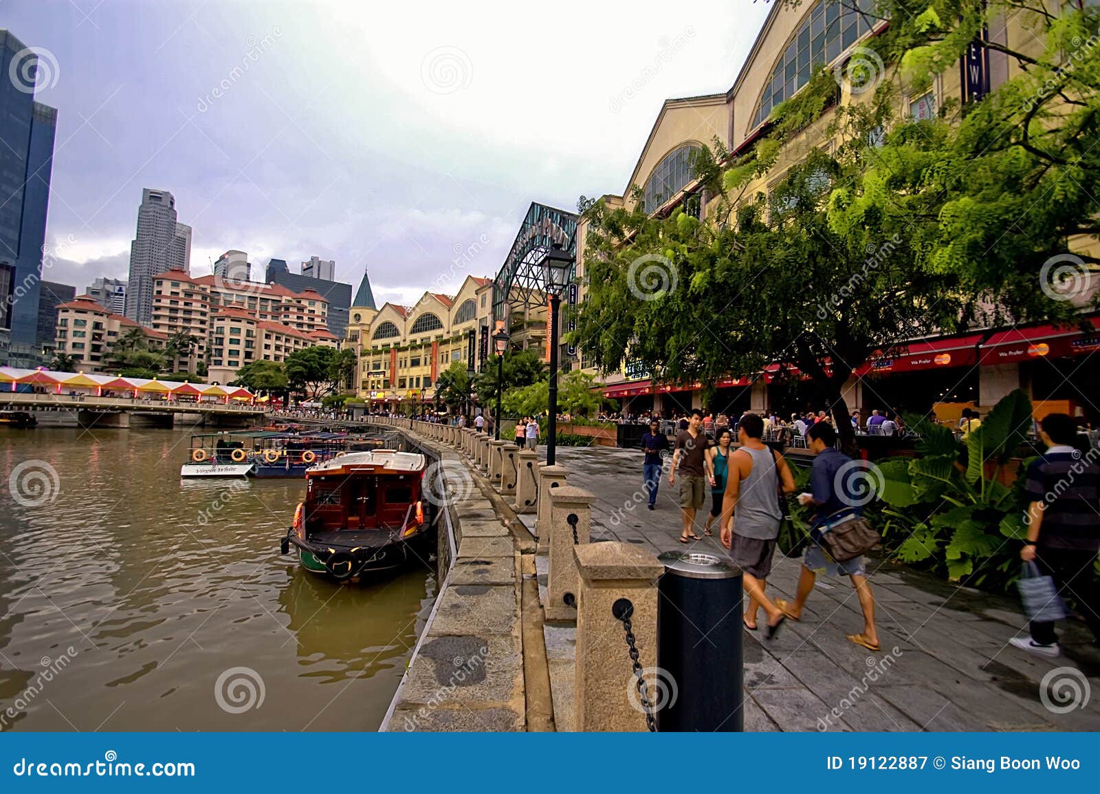 Singapore Boat Quay editorial photography. Image of road - 19122887