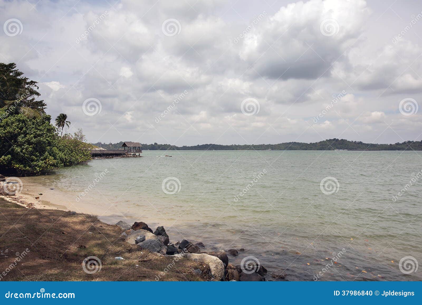 Singapore Changi Point Beach Stock Photo - Image of attraction, palm ...