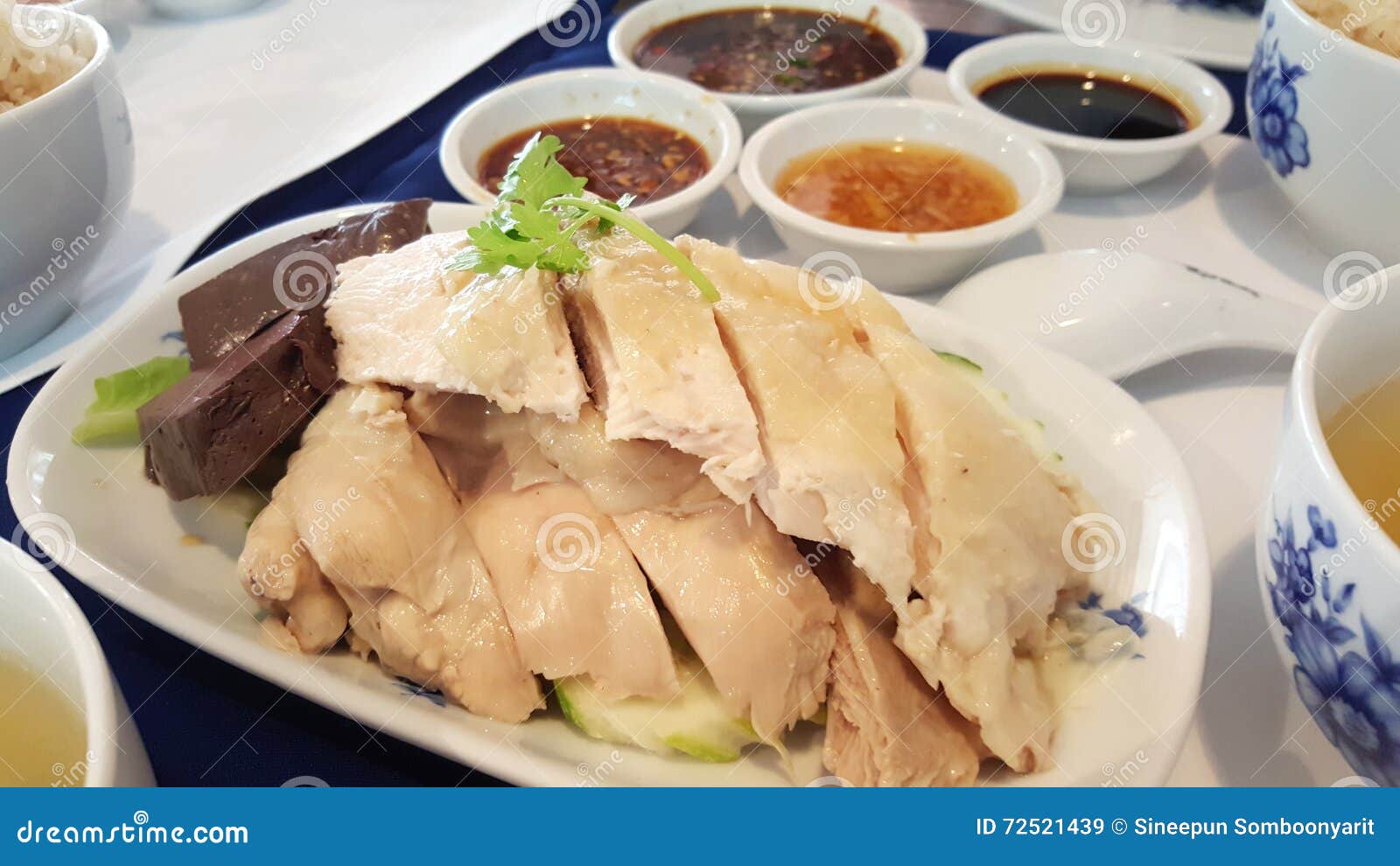 Singapore chicken rice set stock image. Image of dinner - 72521439