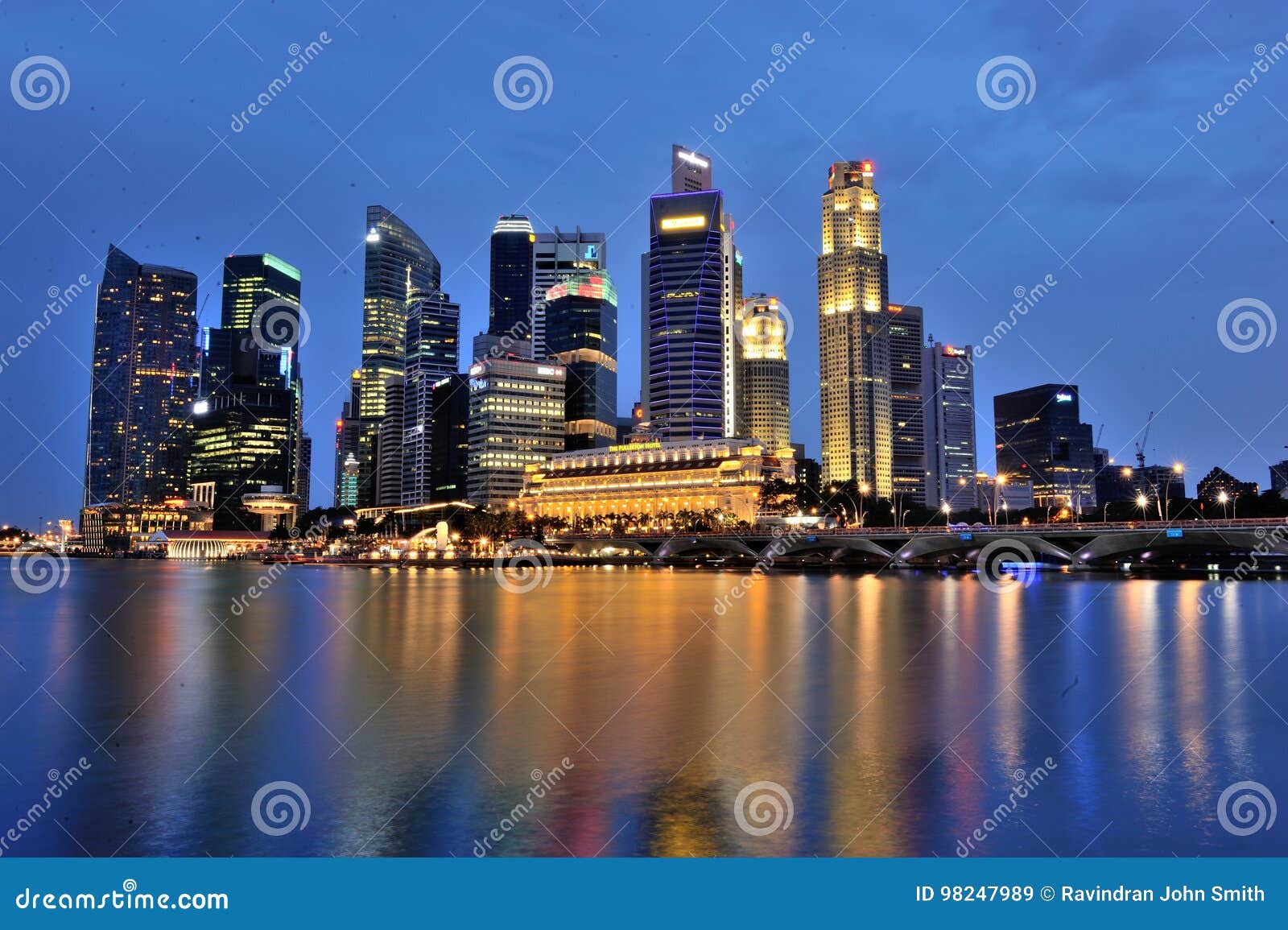 Singapore City Centre Skyline Stock Image - Image of buildings ...