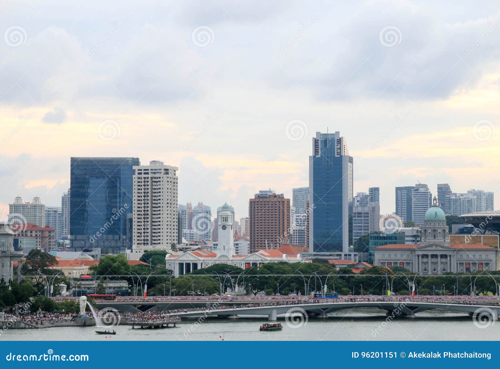 Singapore City Downtown at Morning. Editorial Photo - Image of ...