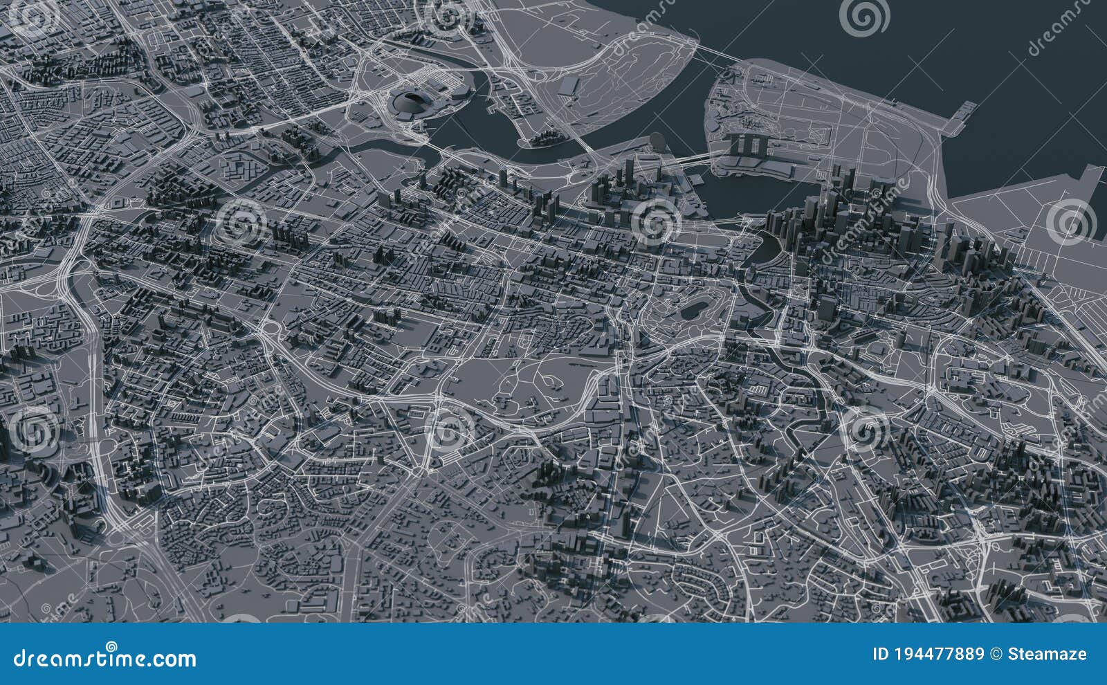 Singapore 3d map. stock illustration. Illustration of geography - 194477889