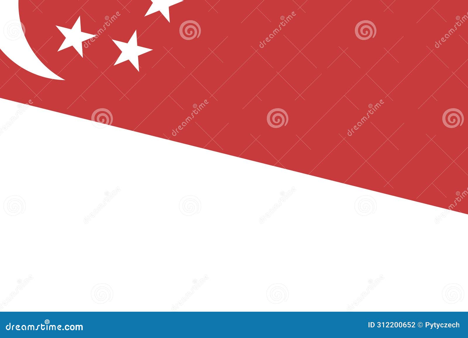 Rectagular Flag Cutout of Singapore Stock Vector - Illustration of ...