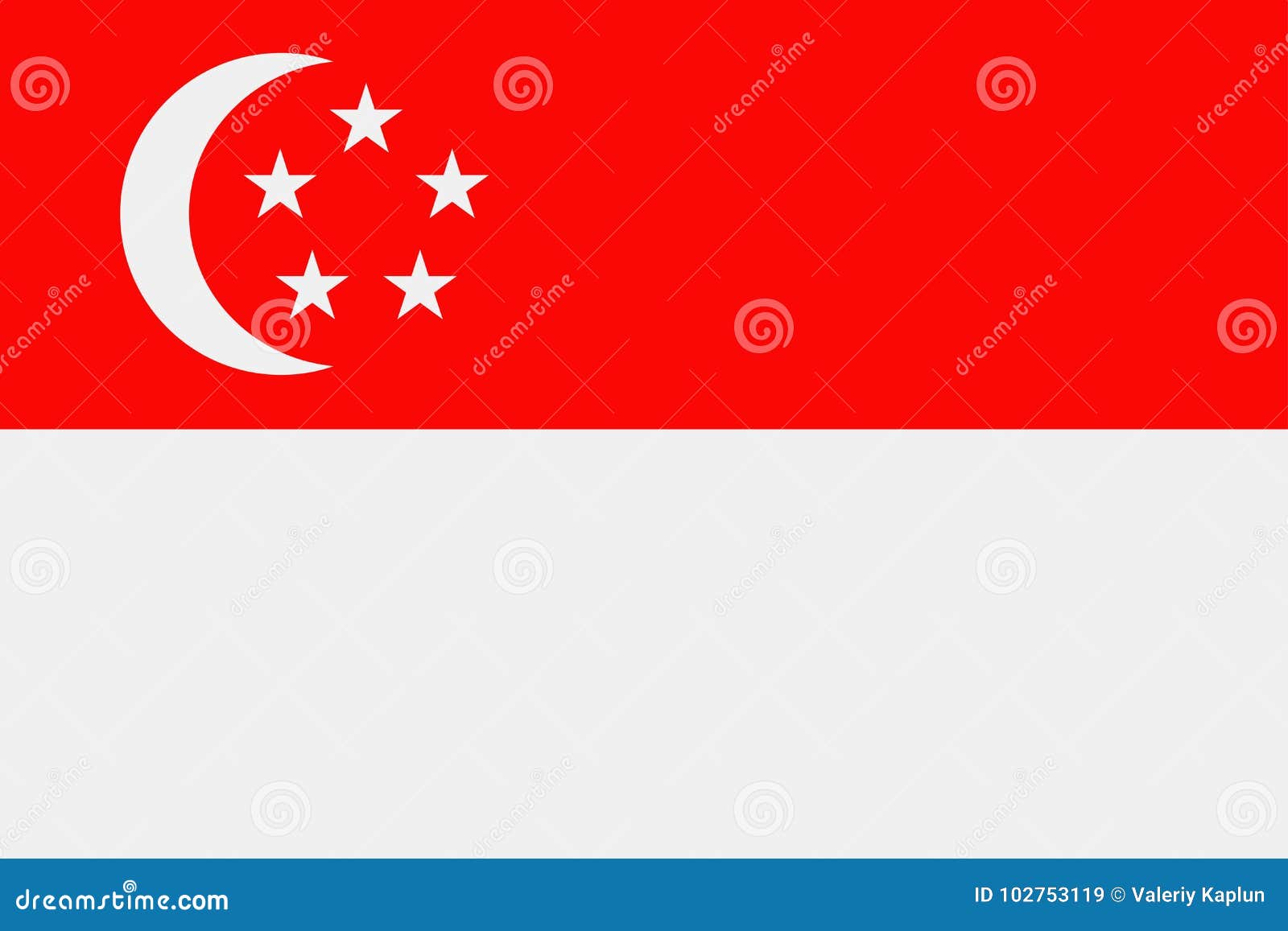 Singapore Flag Vector Flat Icon Stock Illustration - Illustration of ...