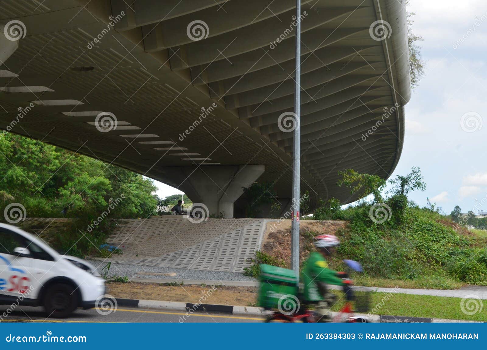 Singapore flyover Bridge stock image. Image of flyover - 263384303