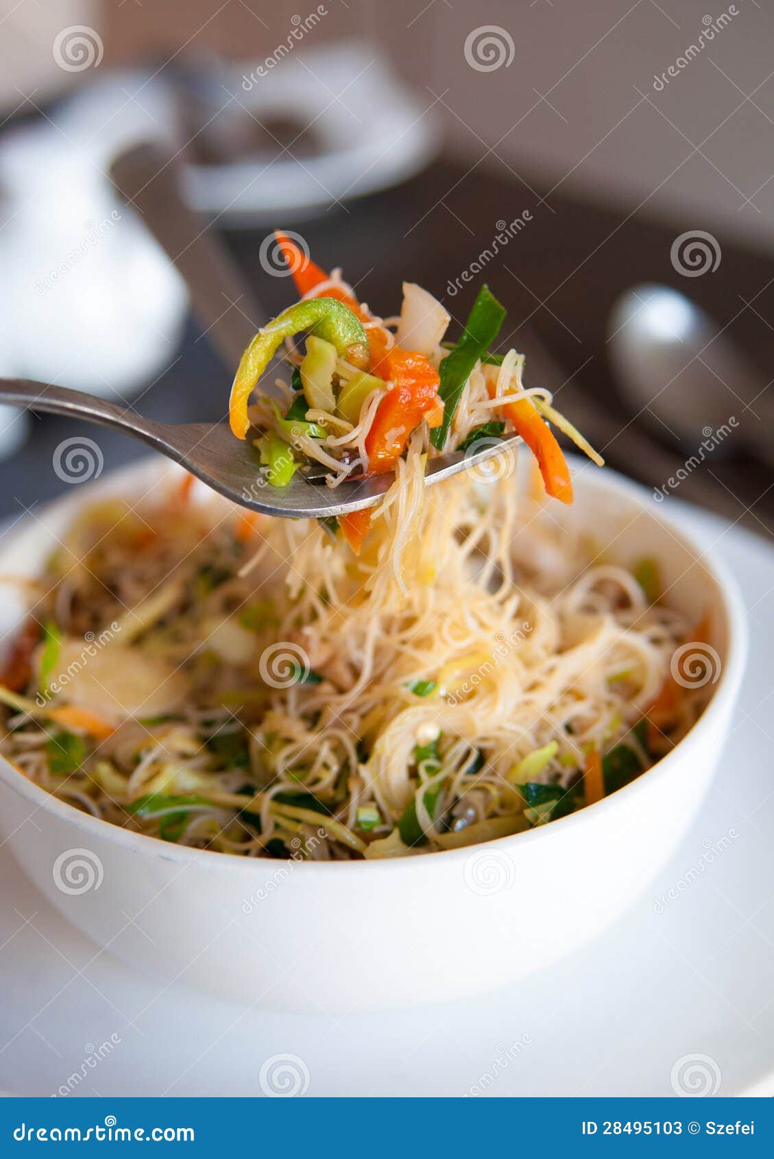 Singapore Fried Rice Noodles Stock Image - Image of noodle, dining ...