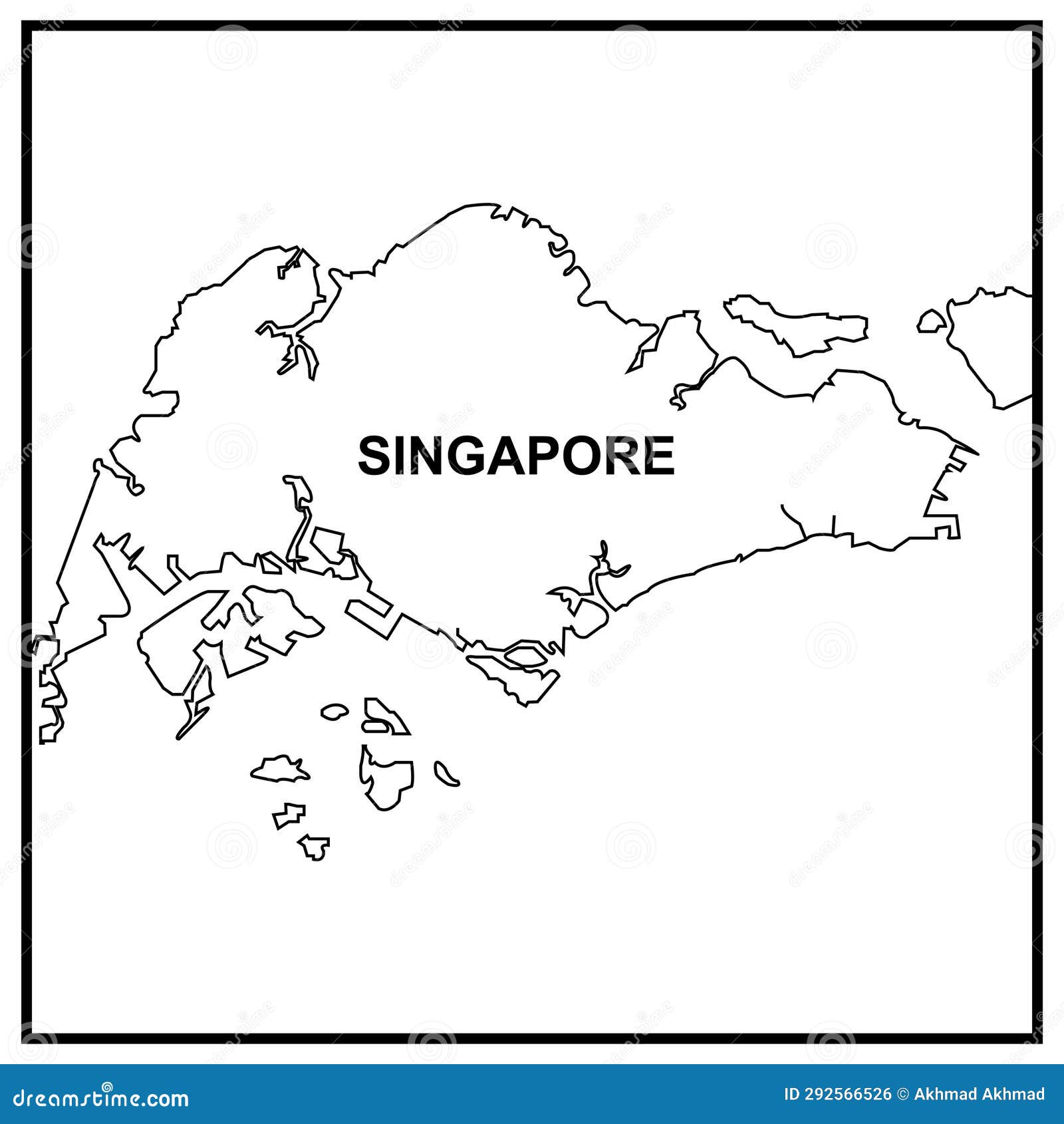 Singapore map icon stock vector. Illustration of island - 292566526