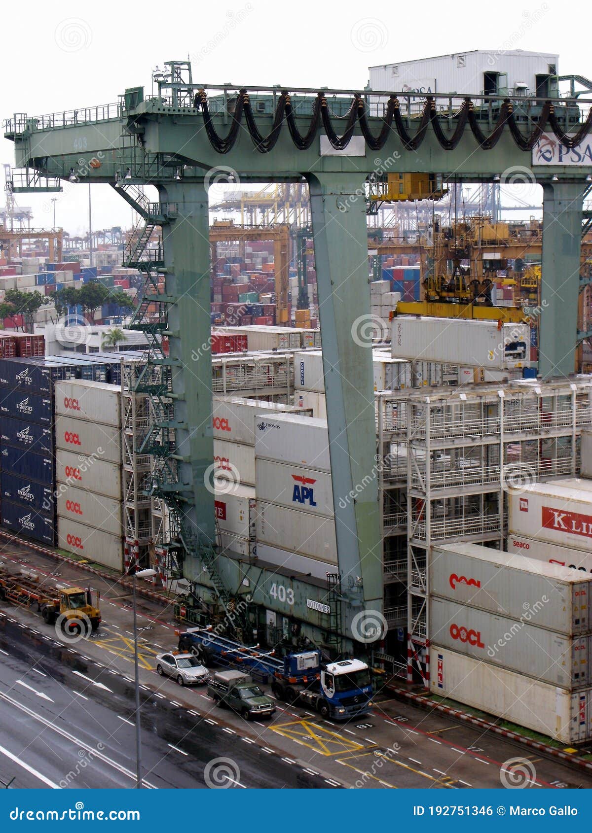Large-scale Crane for Loading and Unloading Containers at the Singapore ...