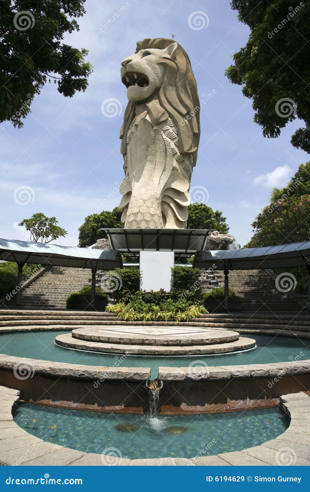 Singapore Merlion Statue Fountain Sentosa Editorial Stock Image - Image ...