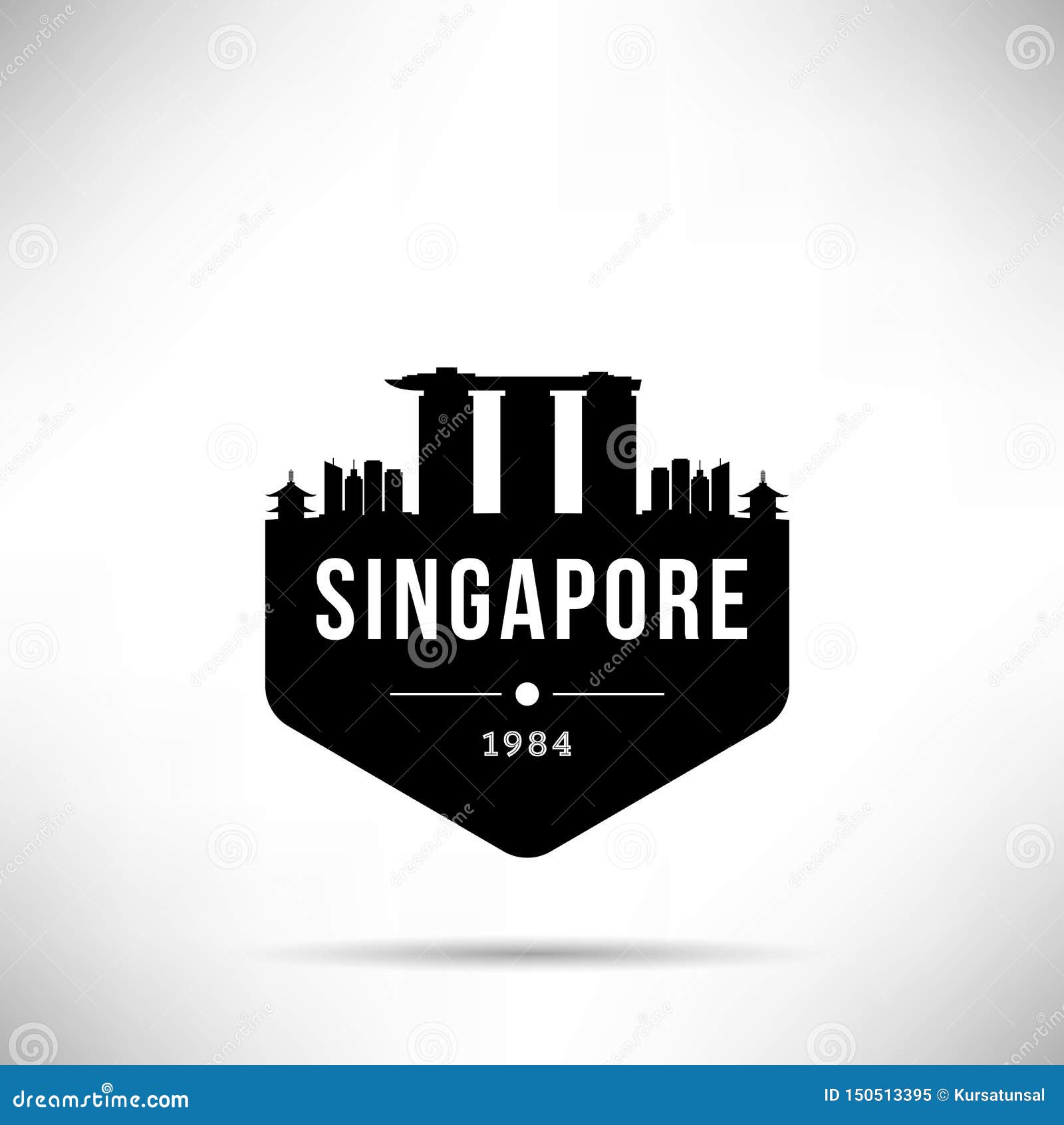 Singapore Modern Skyline Vector Template Stock Illustration ...