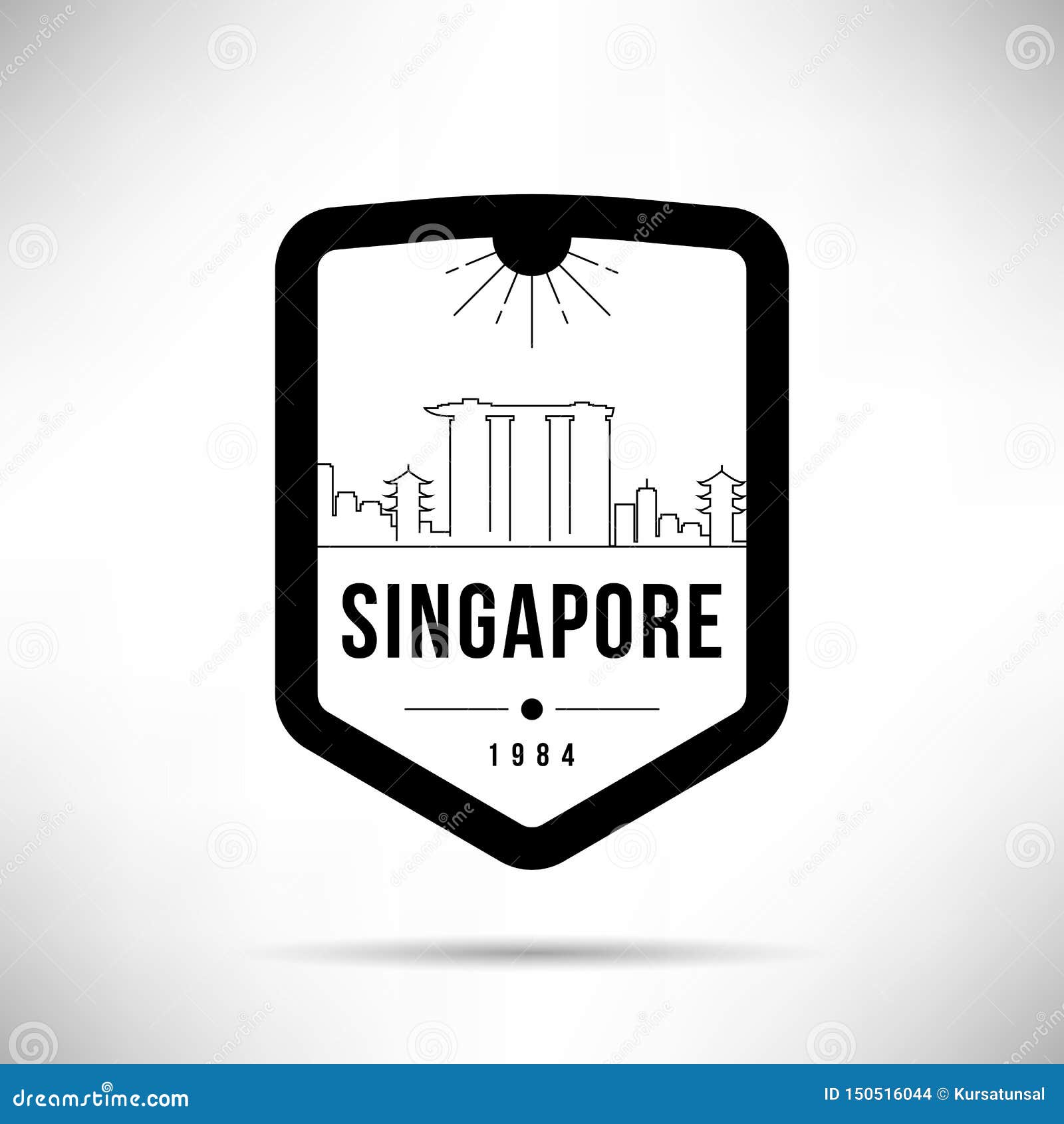 Singapore Modern Skyline Vector Template Stock Illustration ...
