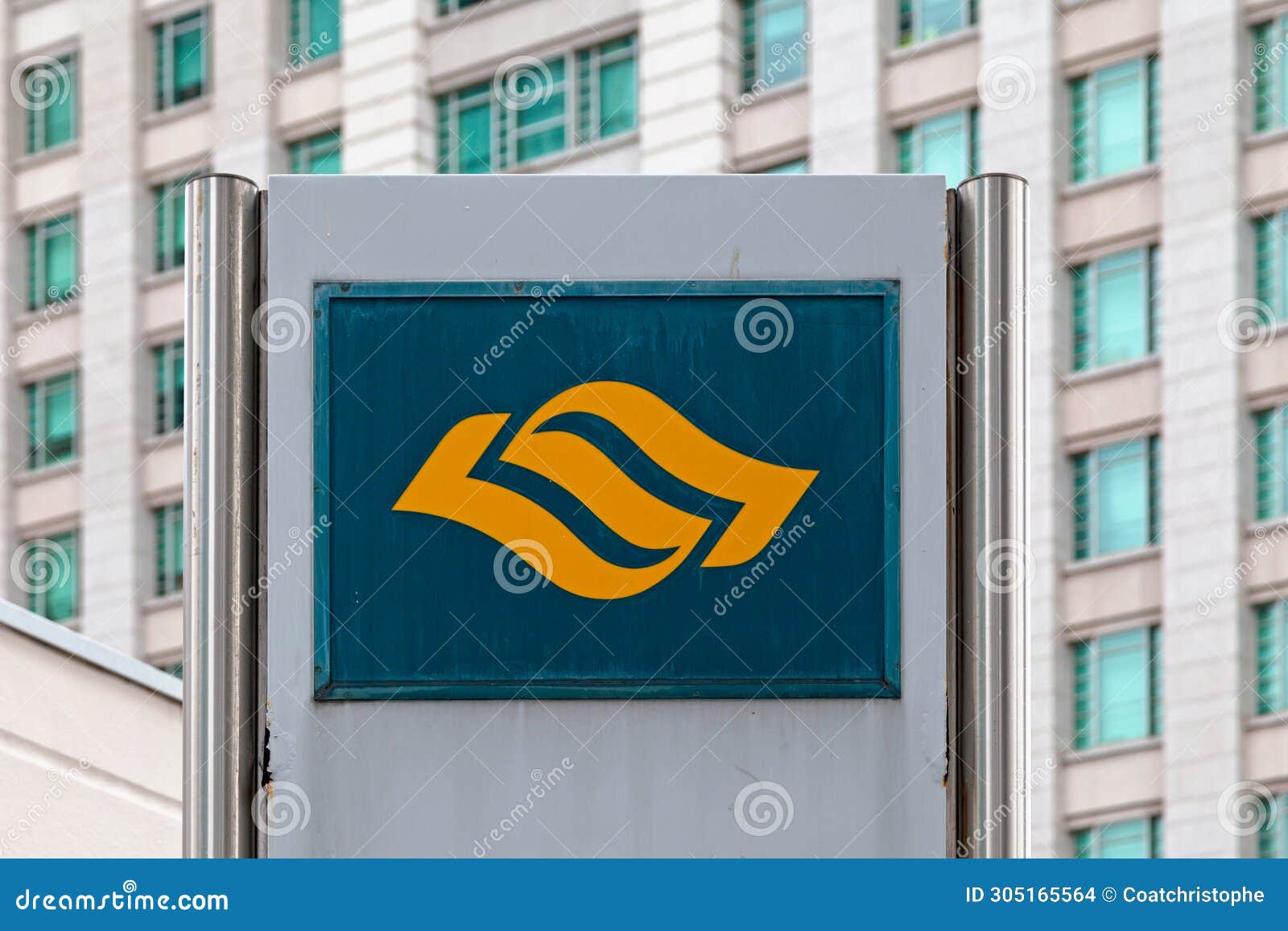 Singapore MRT Sign Outside a Station Editorial Stock Image - Image of ...