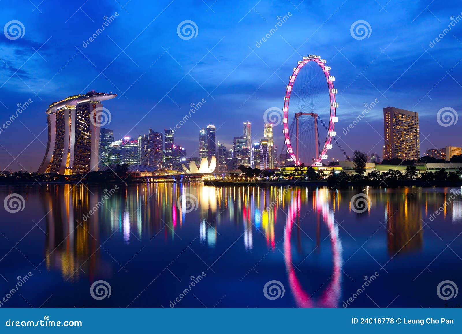 Singapore at night stock photo. Image of colorful, dusk - 24018778