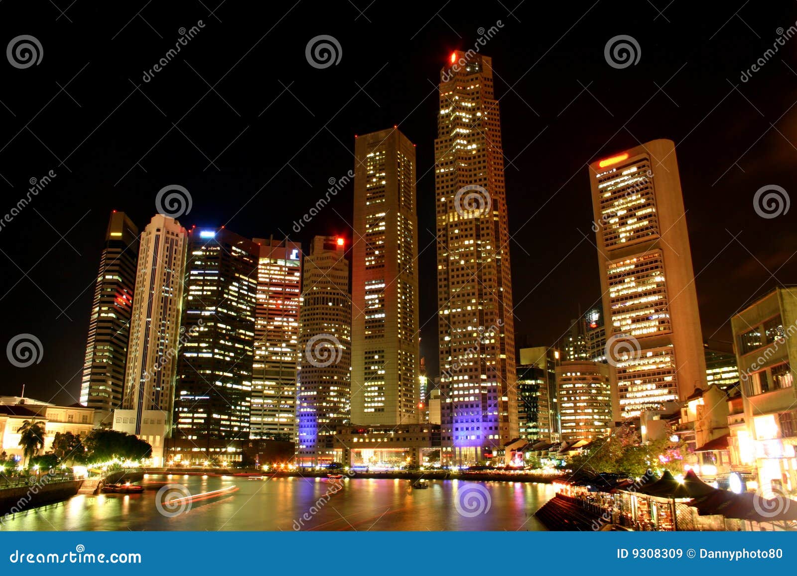 Singapore at night stock image. Image of city, cityscape - 9308309
