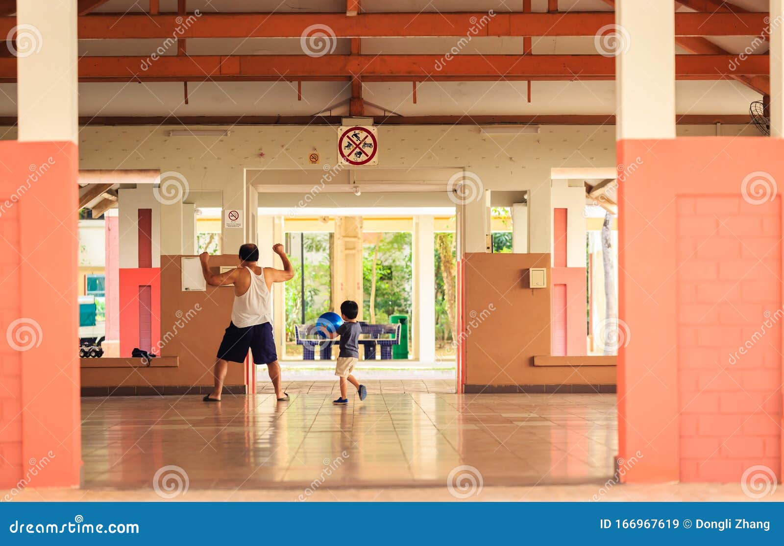 Singapore-05 OCT 2019:child Play in HDB Residential Function Room Open ...