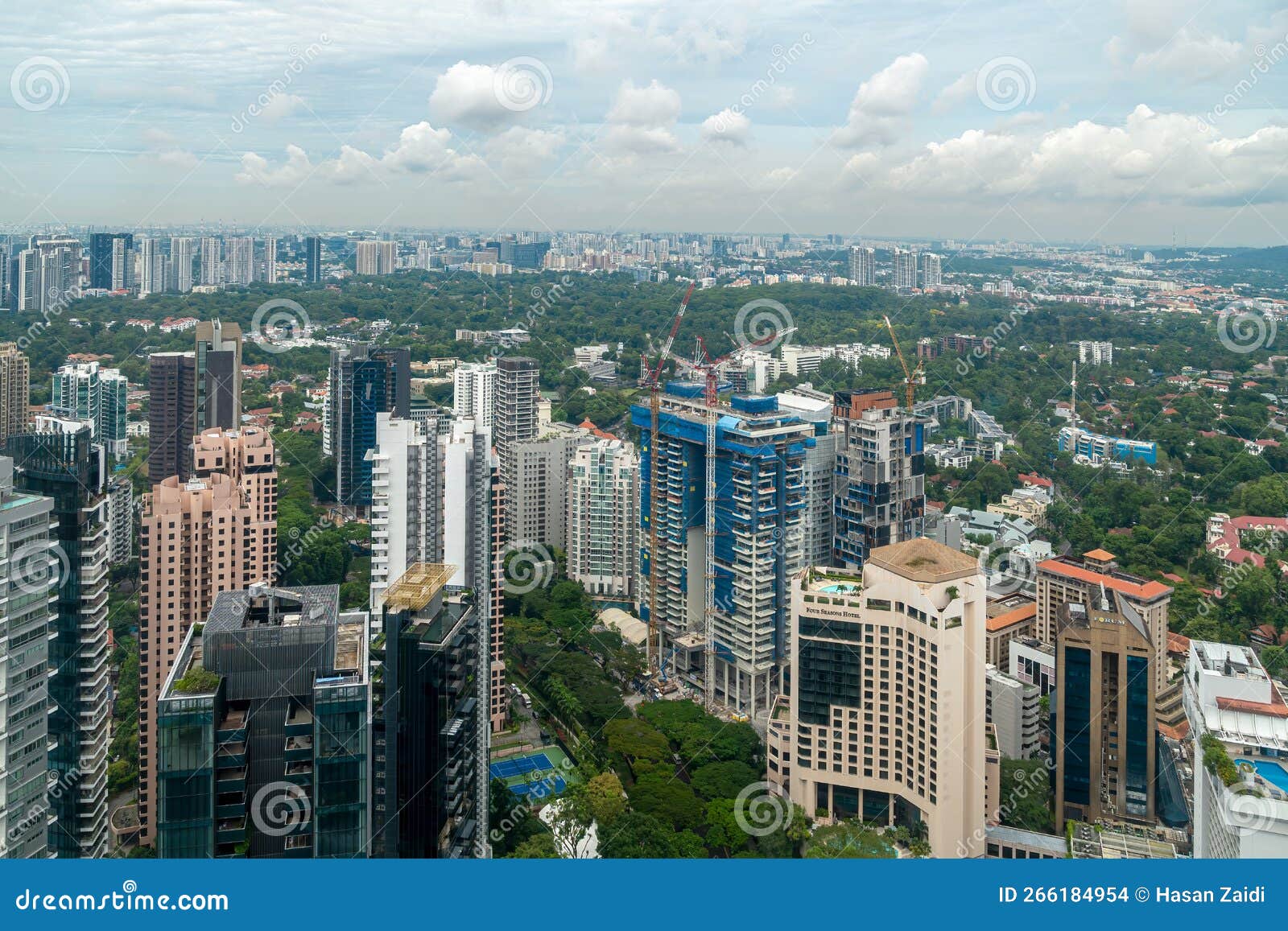 Aerial View of Singapore from Observation Deck Singapore Editorial ...