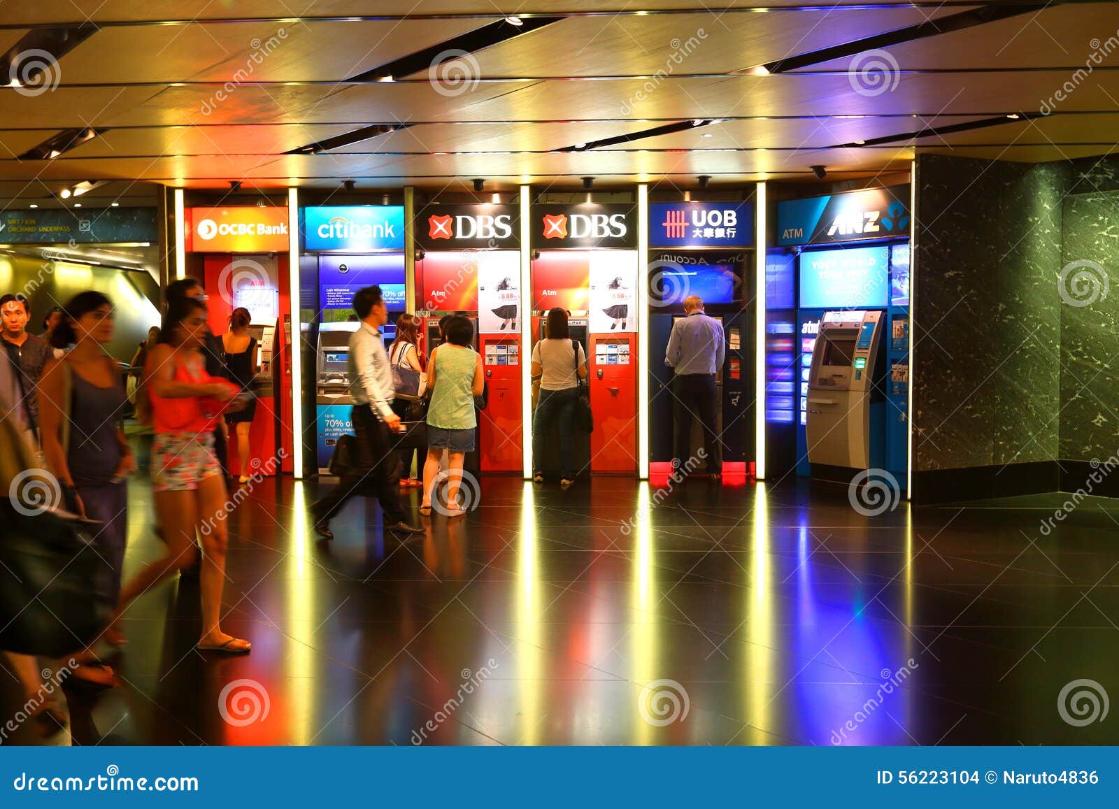 OCBC ATM Machine Located In The Changi Airport In Singapore Editorial ...