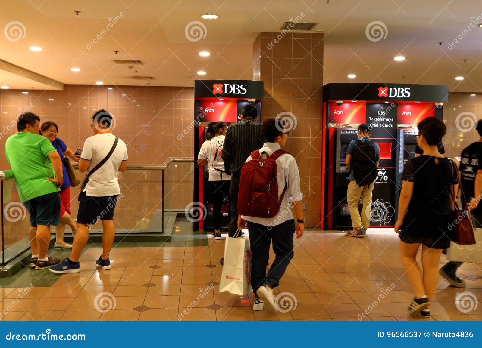 Singapore : People Using ATM Editorial Photography - Image of finance ...