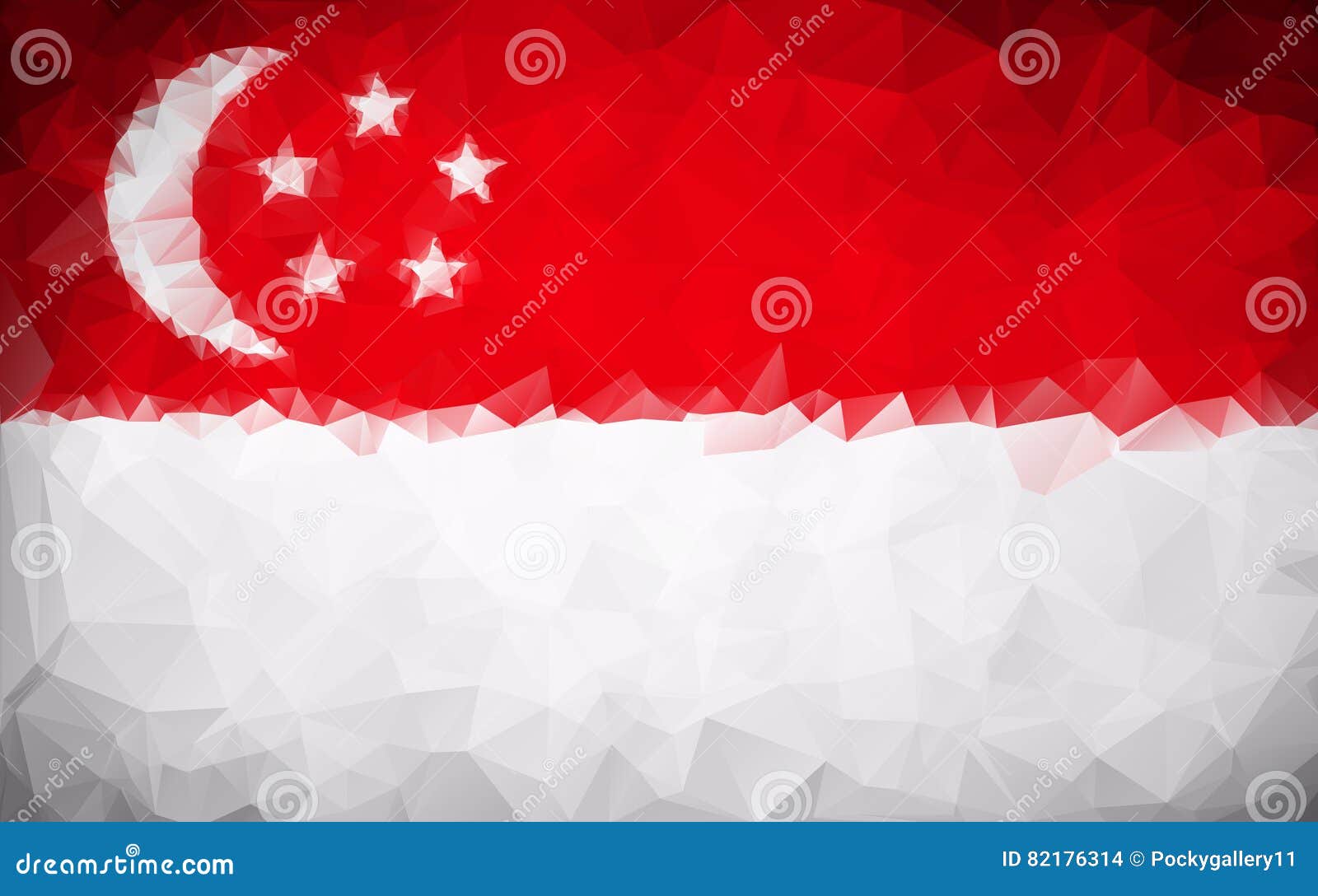 Singapore Polygon Flag Texture Stock Illustration - Illustration of ...