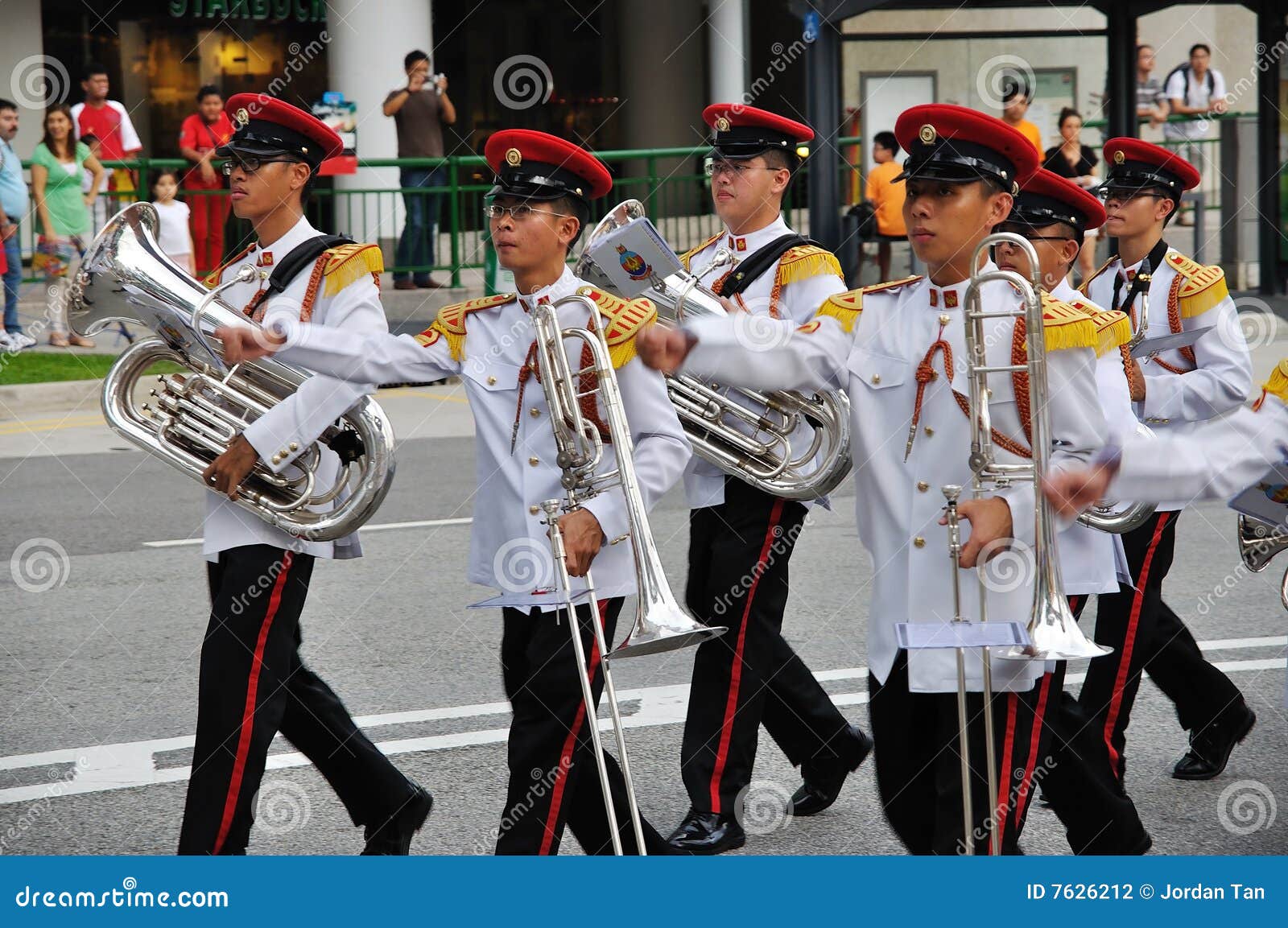 Singapore Armed Forces (SAF) Band Performing During National Day Parade ...