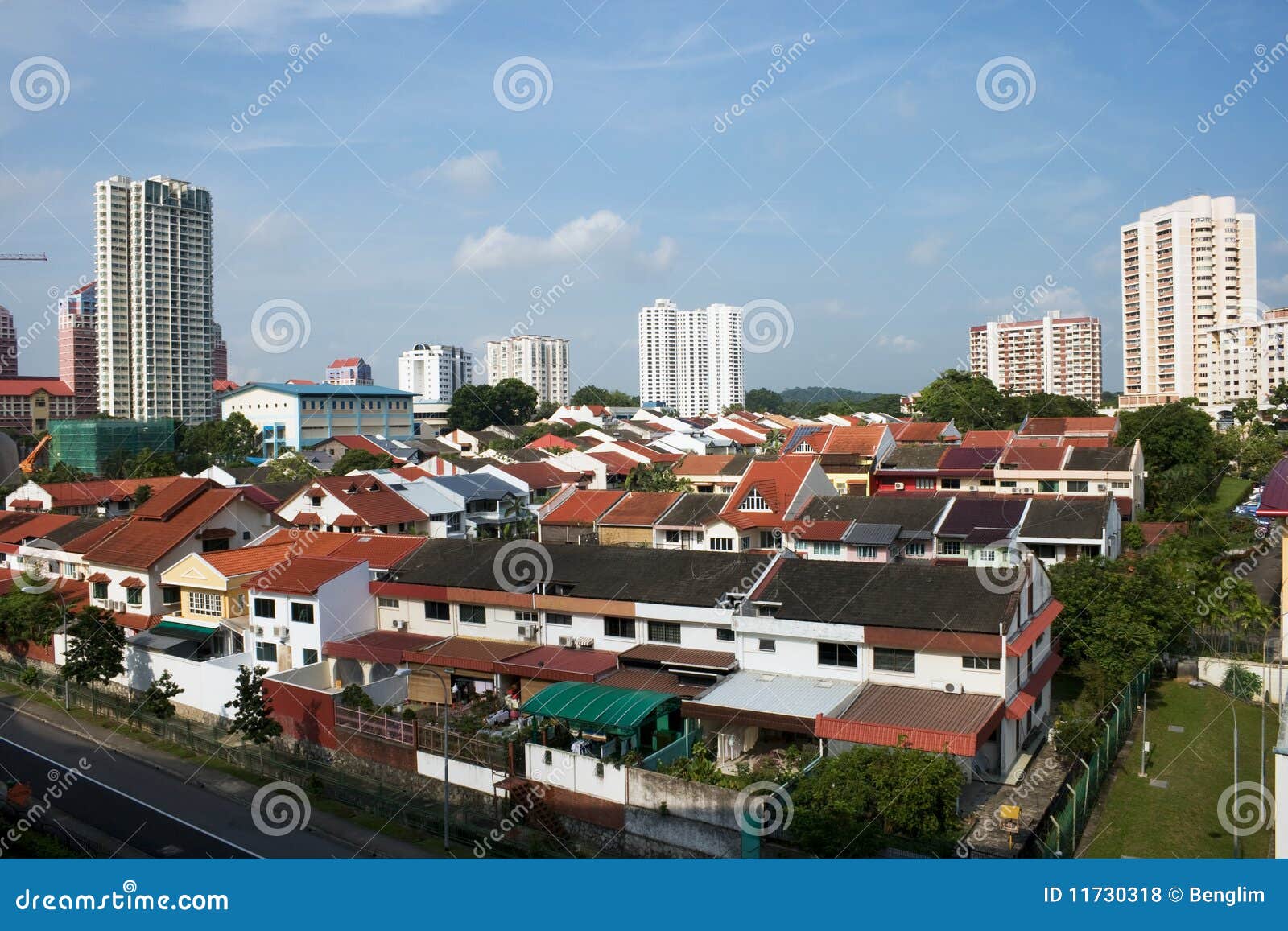 Singapore Residential area stock photo. Image of residential - 11730318