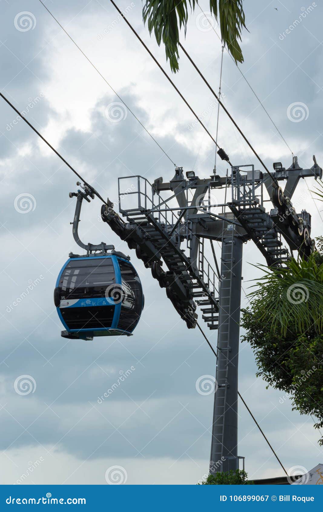 Singapore Sentosa Cable Car, Singapore, December 28, 2017 Editorial ...