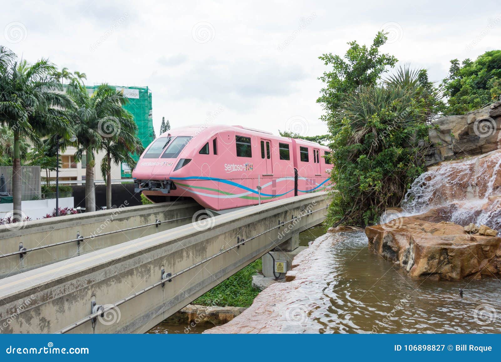 Singapore Sentosa Monorail Train, Singapore, December 28, 2017 ...