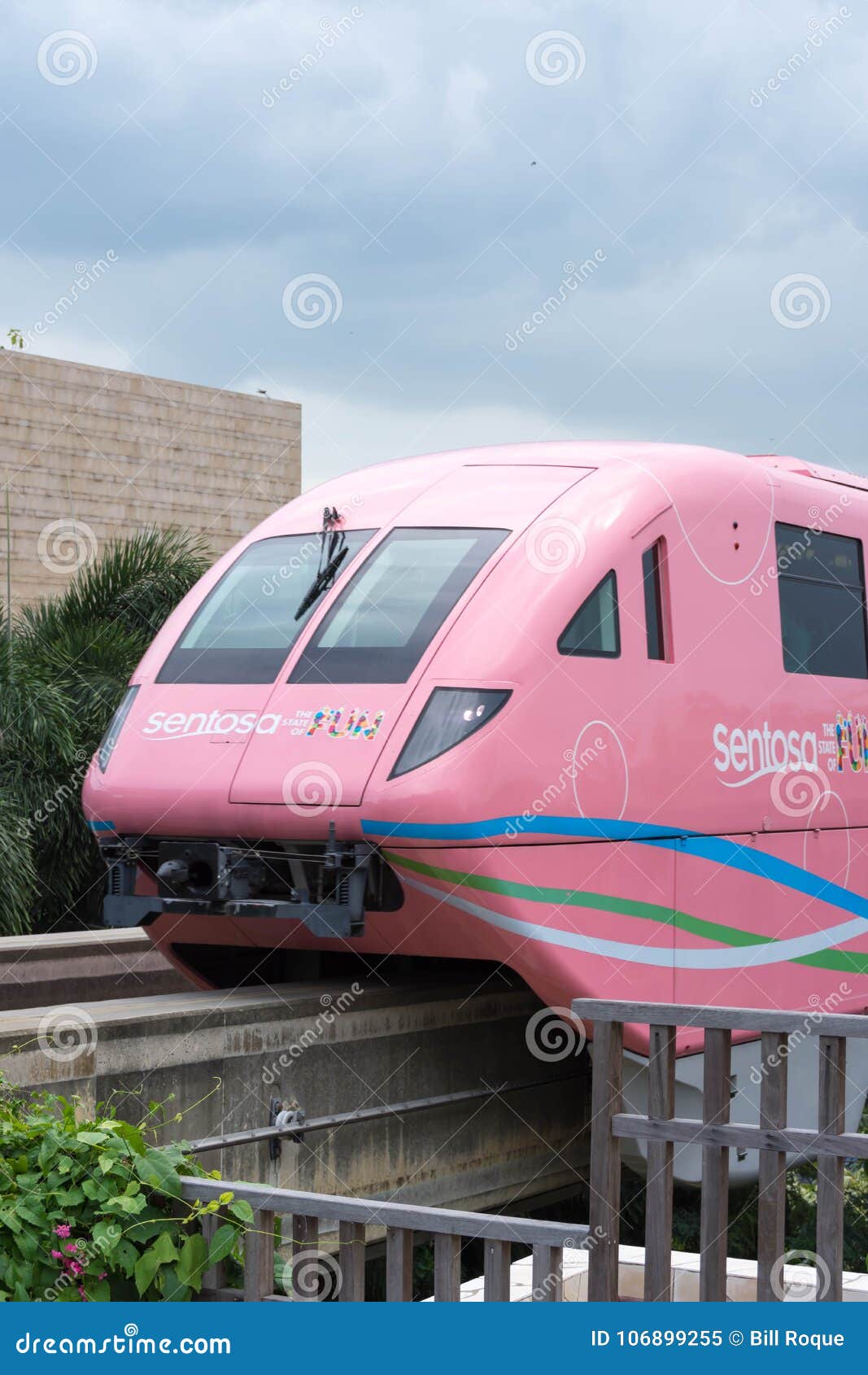 Singapore Sentosa Monorail Train, Singapore, Dec 28, 2017 Editorial ...