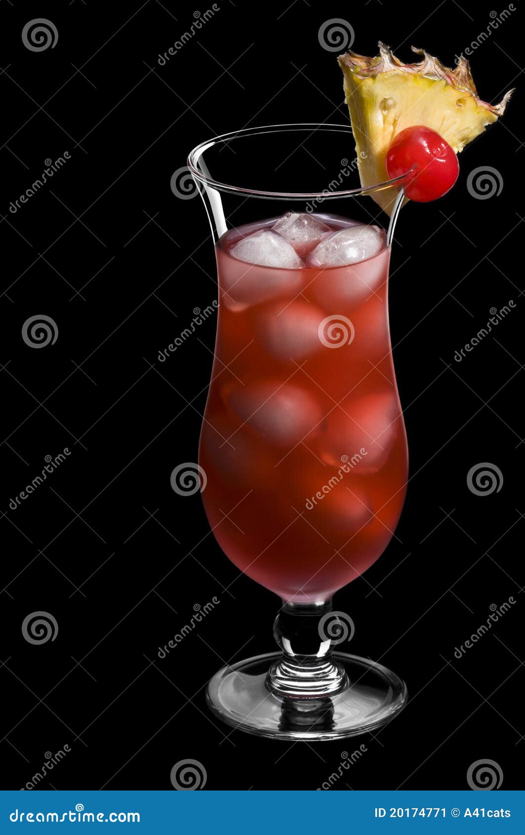 Singapore Sling in a Beautiful Long Drink Glass Stock Image - Image of ...