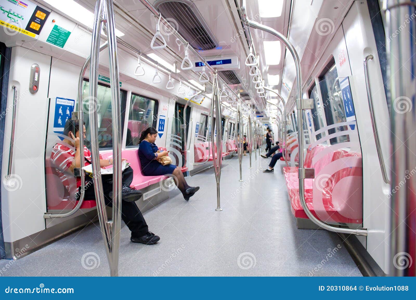 Singapore subway carriage editorial stock image. Image of singapore ...