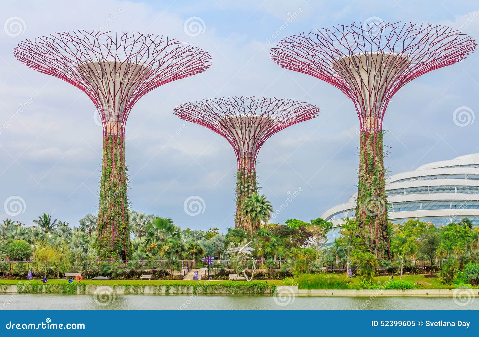 Singapore Supertrees stock image. Image of architecture - 52399605