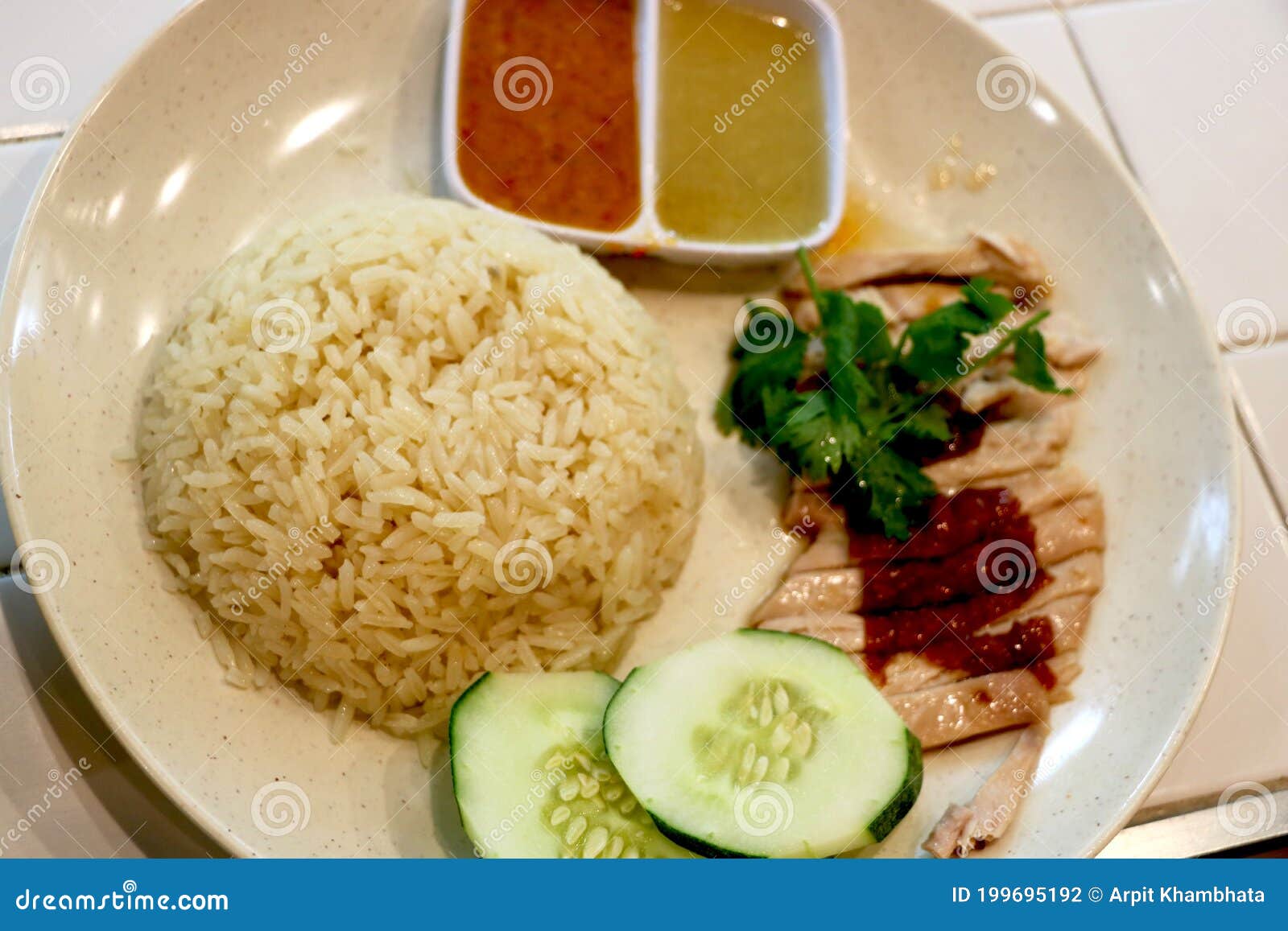 Chinese chicken rice stock photo. Image of cooked, eatery - 199695192